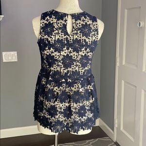 Adiva | Tops | Adiva Floral Overlay Lace Babydoll Top | Poshmark